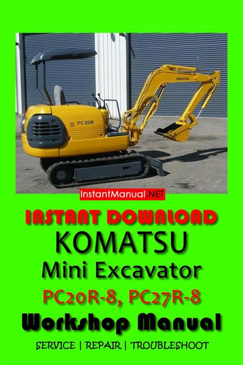 Download Komatsu Pc20r 8 Pc27r 8 Mini Excavator Workshop Manual Pdf