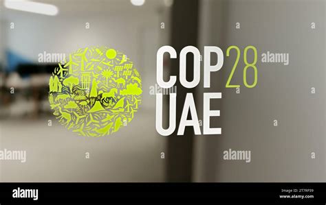 Expo City Dubai United Arab Emirates Cop28 The Logo Of Cop28 Uae On A