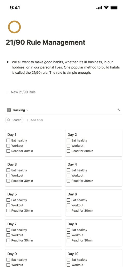 Notion Template Gallery 2190 Rule Management