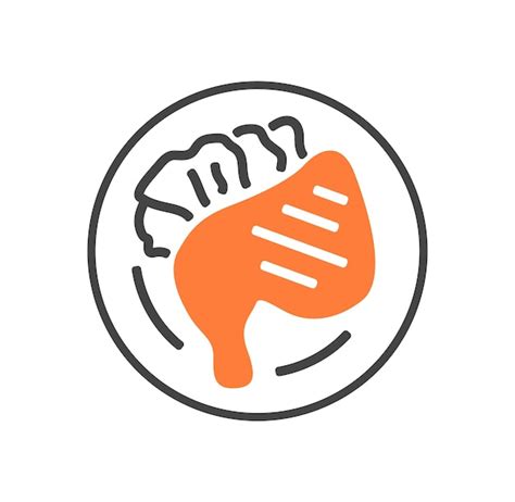 Color De Icono De Pierna De Pollo Vector Premium