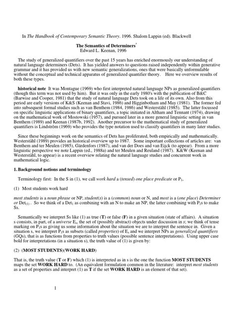 Semantics Of Dets Pdf Function Mathematics Interpretation Logic