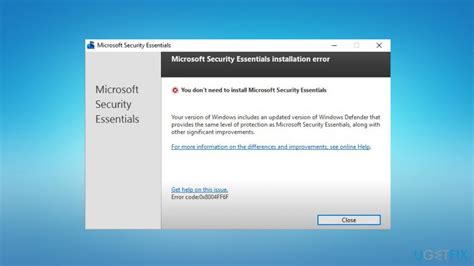 Difference Between Windows Defender And Microsoft Security Essentials