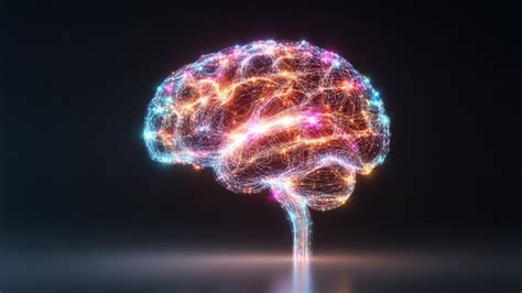 Neural Network Visualization Revealing Glowing Pathways Of Artificial