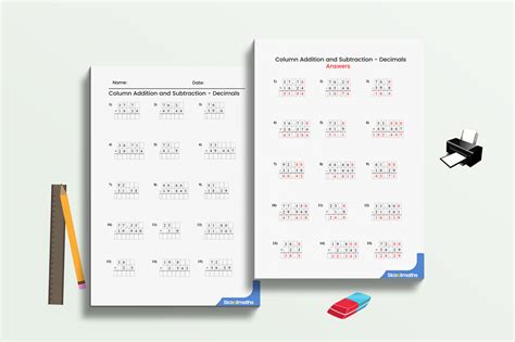 Column Addition And Subtraction Decimals