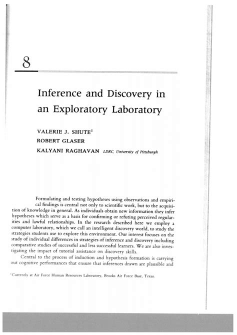 Pdf Inference And Discovery In An Exploratory Laboratory