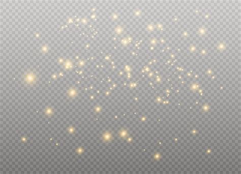 스파크와 별 반짝이 절연 반짝이는 마법의 먼지 입자 프리미엄 벡터