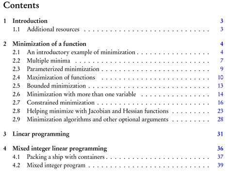 optimization in scipy