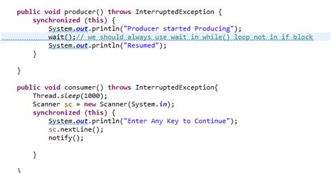 Java Thread Wait Notify And Notifyall Methods Examples ~ Program In Java Java Examples