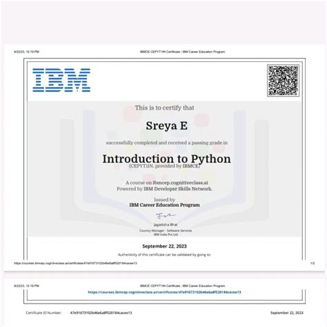 Sreya E On Linkedin Ibm Python