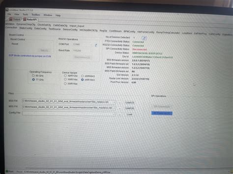 AWR1843BOOST Mmwave Studio Not Running Sensors Forum Sensors TI E2E Support Forums