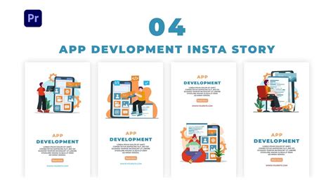 App Development Instagram Story Premiere Pro Templates Vector Illustration Videos Images