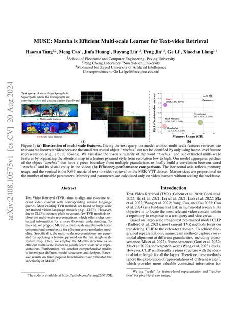 Pdf Muse Mamba Is Efficient Multi Scale Learner For Text Video Retrieval