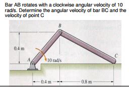 Solved Bar AB Rotates With A Clockwise Angular Velocity Of Chegg
