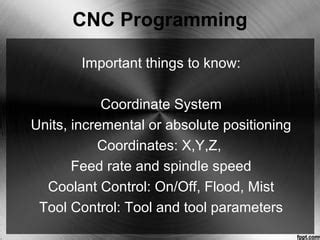COMPUTER NUMERIC CONTROL PPT