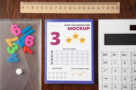 Premium Psd Math School Subject Essentials Mock Up