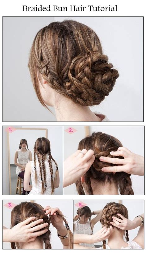 Hairstyles Tips And Tutorial Make A Braided Bun For Your Hair
