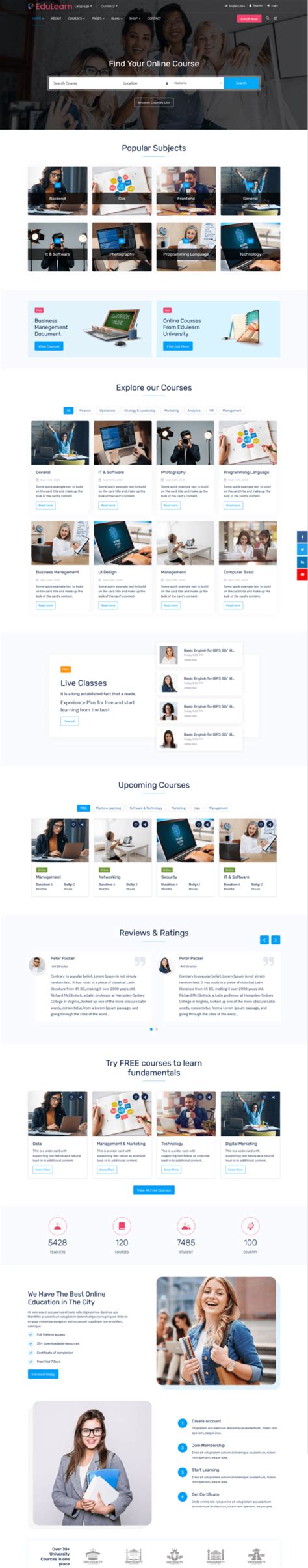 Lms Dashboard Bootstrap 5 Admin Template With Online Courses