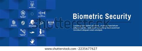 Biometric Scanning Web Banner Icon Setdna Stock Vector Royalty Free 2235677627 Shutterstock