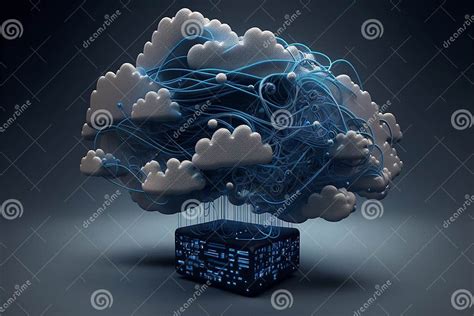 It Internet Cloud Computing Storage Technology Cyberspace Concept Ai Generated Stock