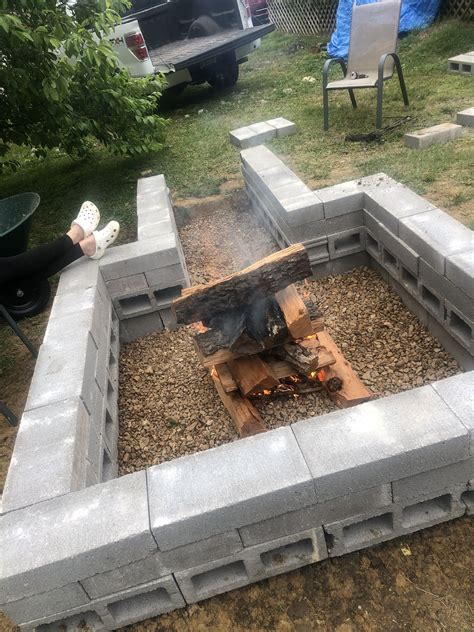 Cinder Block Fire Pit Fire Pit Backyard Diy Cinder Block Fire Pit Backyard Fire