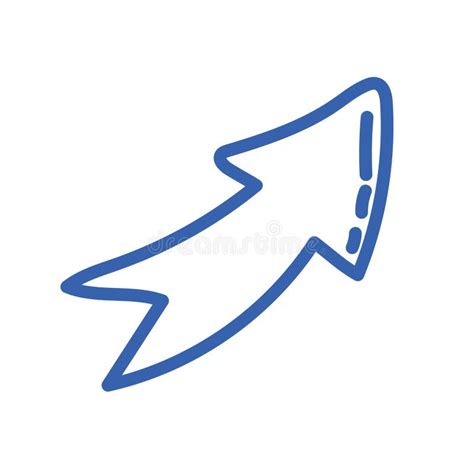 Hand Draw Arrow Sketch Icon Vector Stock Vector Illustration Of