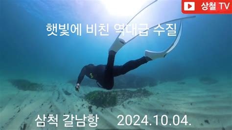 프리다이빙 도전기 5차삼척 갈남항햇빛에 비친 역대급 수질프리다이빙덕다이빙펀다이빙프렌젤연습 Youtube
