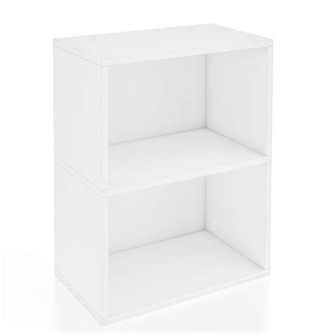 Fresh Way Basics 2 Shelf Rectangle Bookcase Shelving Espresso Wall