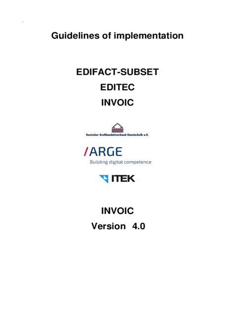 Fillable Online Guidelines Of Implementation Edifact Subset Editec Invoic Fax Email Print