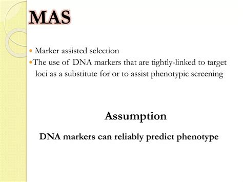 Marker Assisted Selection In Crop Breeding Pptx