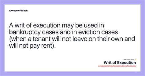 Writ Of Execution AwesomeFinTech Blog