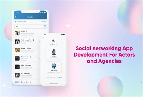 social networking app development for actors and agencies inapps