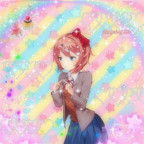 Sayori Ddlc Doki Doki Literature Club Kawaiicore Cutecore Pinkcore