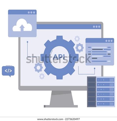 Api Application Programming Interface Concept Vector Stock Vector