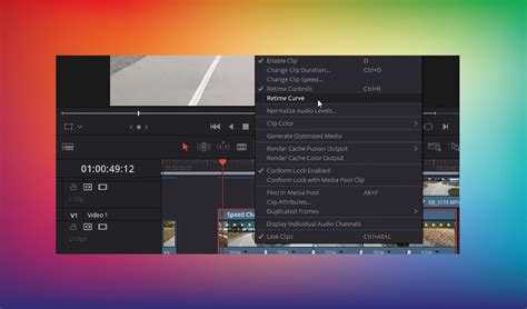 davinci resolve how to use retime controls and retime curves