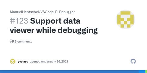 Support Data Viewer While Debugging Issue ManuelHentschel VSCode R Debugger GitHub