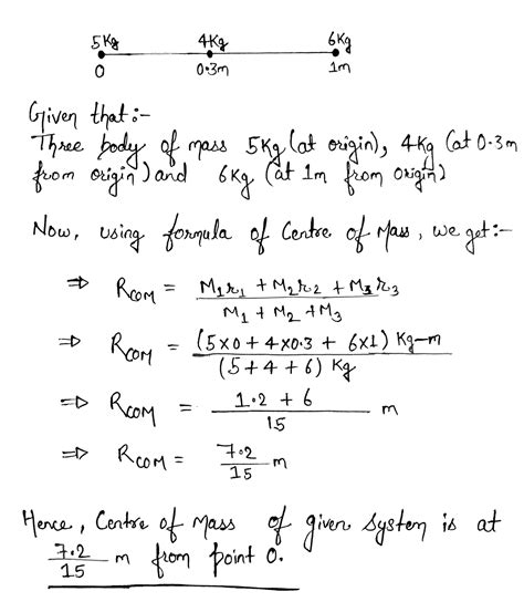The Distance Of Centre Of Mass From O Is