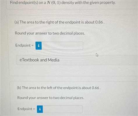 Solved Find Endpoint S On A N Density With The Given Chegg