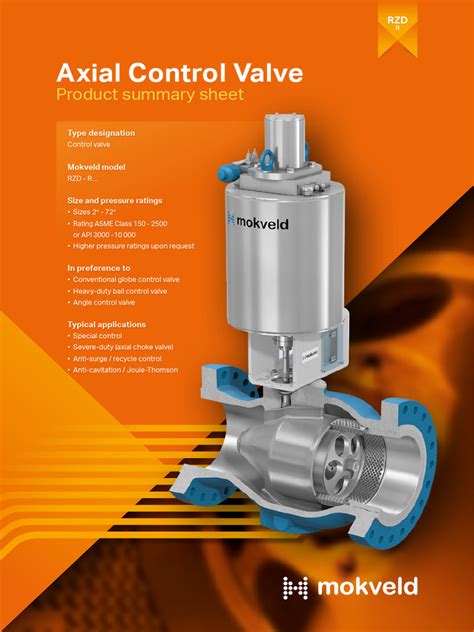 Mokveld Product Sheet Axial Control Valve 2 Pdf Valve Actuator