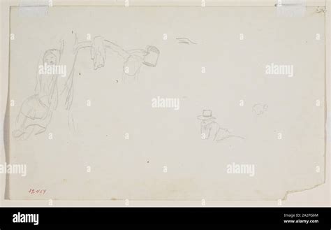 Thomas Cole American 1801 1848 Woman Leaning Against A Tree Man