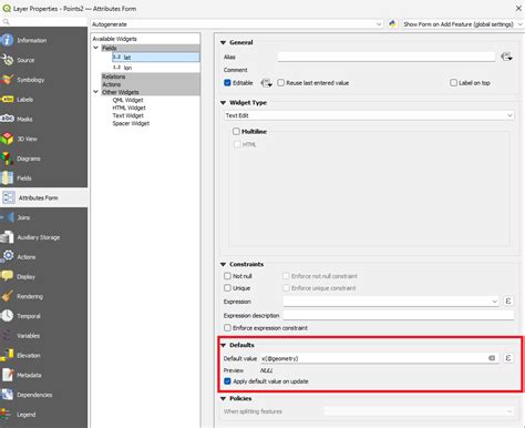 Field Calculator Auto Populating Attribute Table With Lat And Lon In Qgis Geographic
