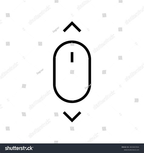 Mouse Scrool Down Icon Stock Vector Royalty Free Shutterstock