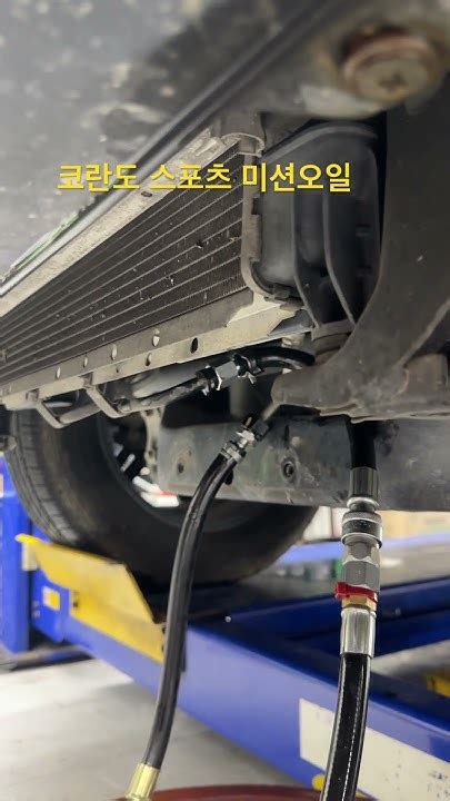 코란도 스포츠 미션오일 교환 쿨러호수 오링 구할수가 없어요 Youtube