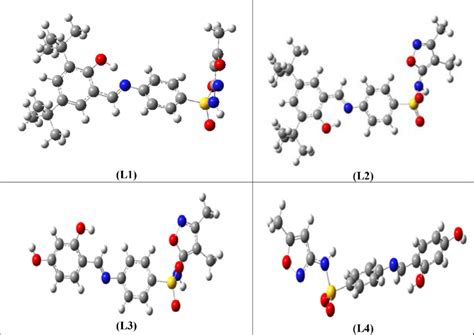 Optimized Molecular Structure Of Compounds Download Scientific Diagram