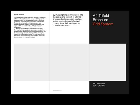 A4 Trifold Brochure Grid System For Indesign Behance