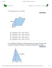 Geometry Chapter Lesson Quiz Pdf Geometry Chapter Lesson Quiz Geometry