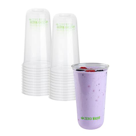 24 Oz U Shape Clear Pla Plastic Drinking Cup Compostable