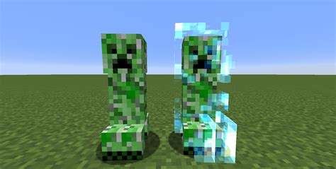 檔案charged Creeper Next To A Normal Creeperpng Minecraft Wiki