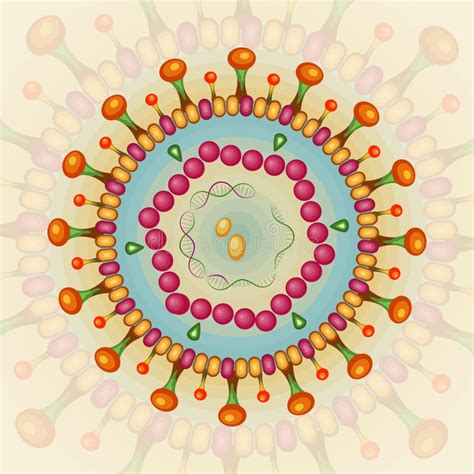 Hepatitis B Virus Background Eps 10 Stock Vector Illustration Of