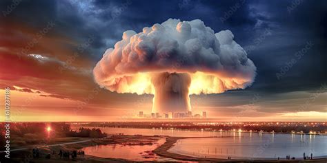 Fictional Illustration Of A Nuclear Explosion Wallpaper Background
