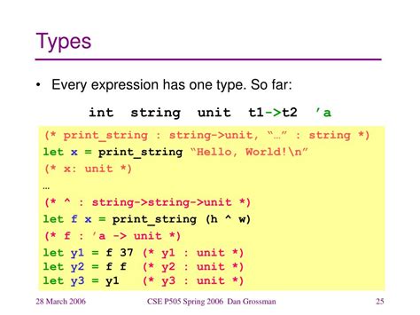 Ppt Csep505 Programming Languages Lecture 1 Intro Caml Functional